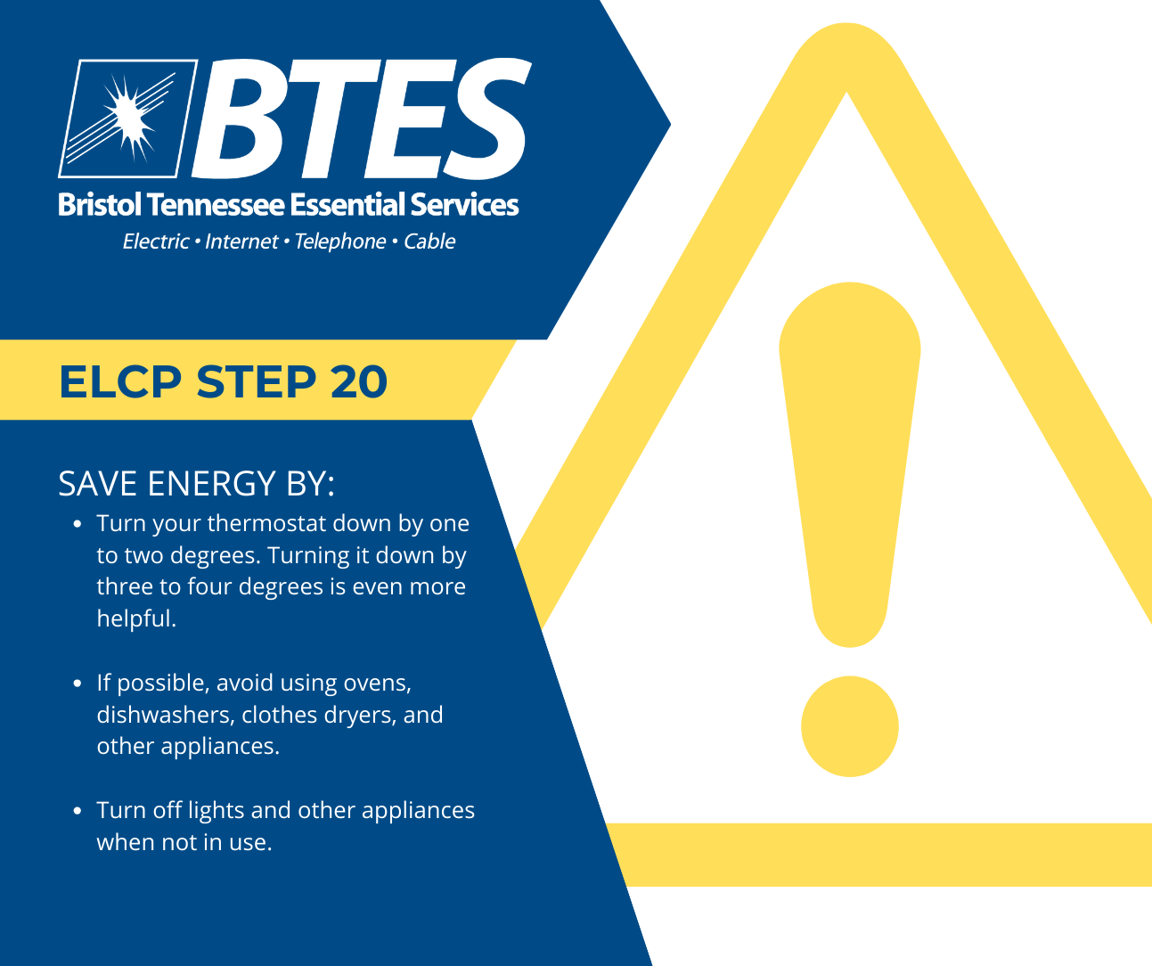 TVA and BTES Request Reduction of Power Usage | BTES